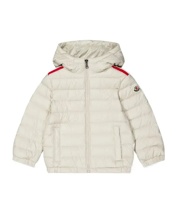 Moncler Logo Patch Hooded Down Jacket