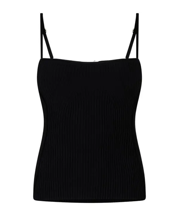 Jacquemus Sleeveless Ribbed Camisole - Black