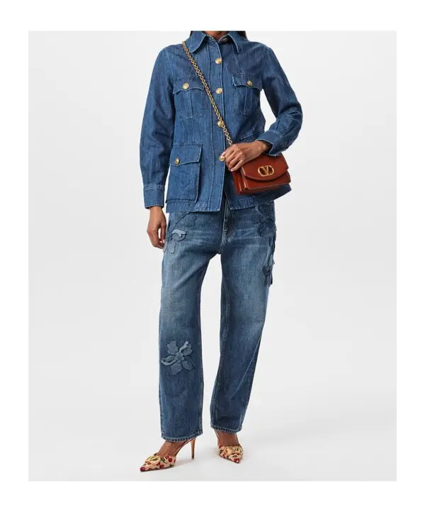 Valentino Garavani Long Sleeve Denim Jacket