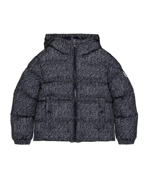 Moncler Logo Patch Hooded Down Jacket