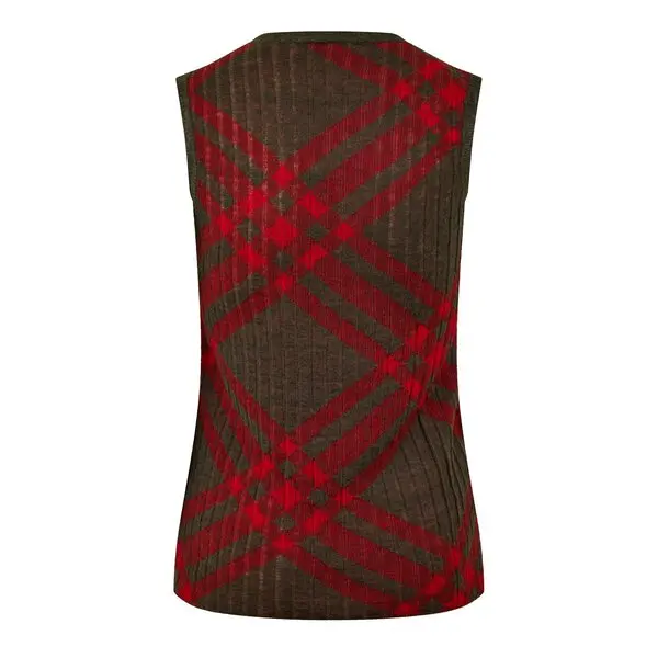Burberry Check Knit Tank Top