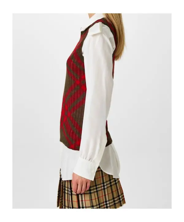 Burberry Check Knit Tank Top