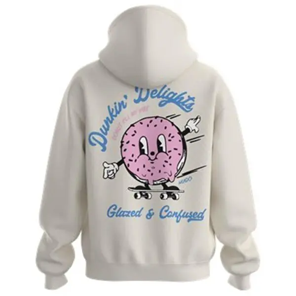 Hugo Boss Cartoon Graphic Print Drawstring Hoodie