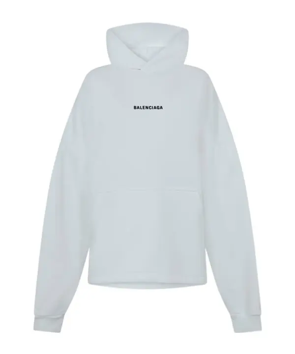 Balenciaga Logo Hoodie - White