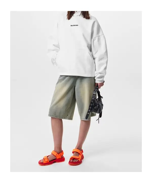 Balenciaga Logo Hoodie - White