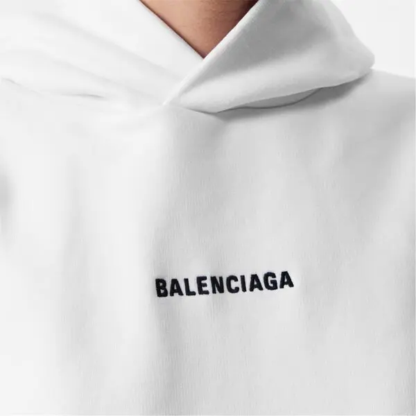 Balenciaga Logo Hoodie - White