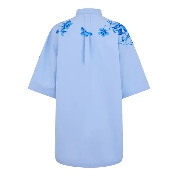 Gucci Floral And Insect Print Short Sleeve Top