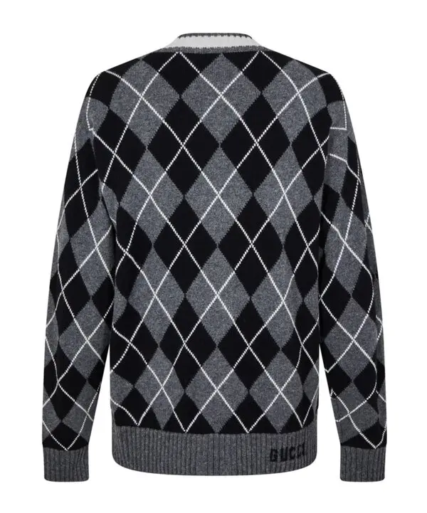 Gucci Argyle Knit Cardigan