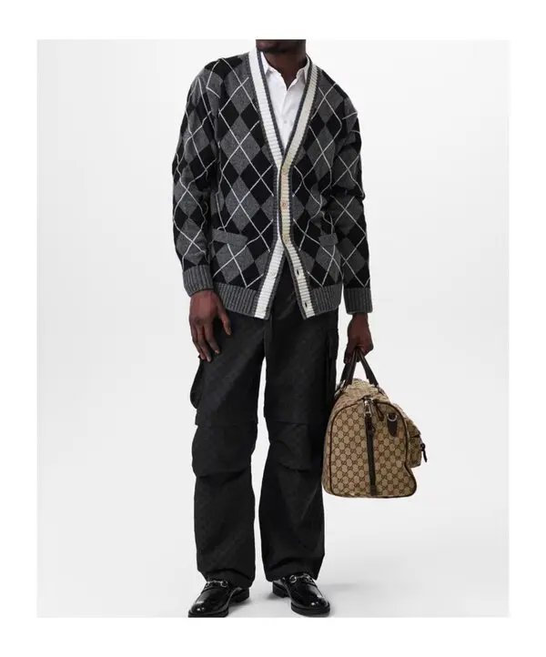 Gucci Argyle Knit Cardigan