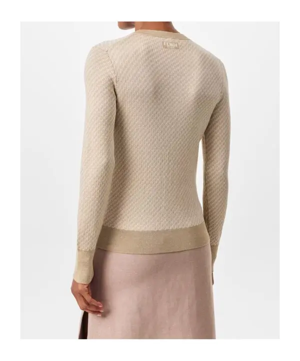 Fendi Round Neck Long Sleeve Knit Sweater