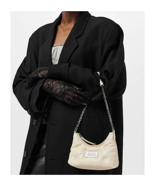 MAISON MARGIELA Logo Shoulder Bag - Nude