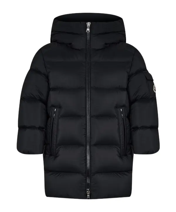 Moncler Logo Patch Hooded Down Jacket