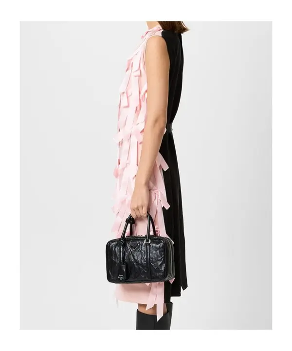 Prada Sablé Sleeveless Dress With Bow Detail
