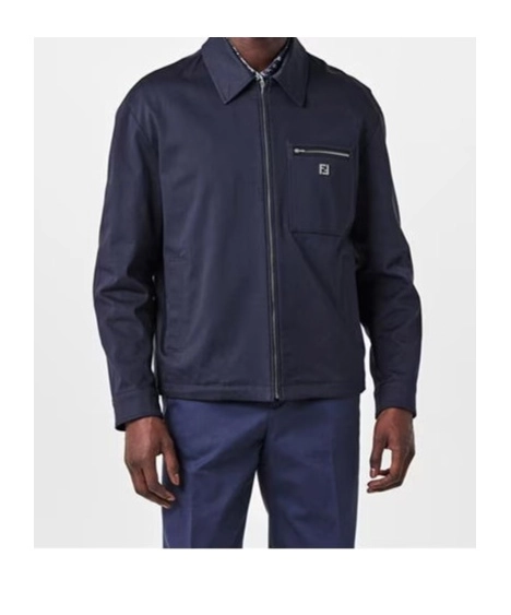 Fendi Ff Logo Zip-up Jacket