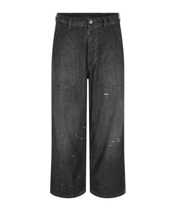 MAISON MARGIELA Belted Patch Pocket Denim Trousers
