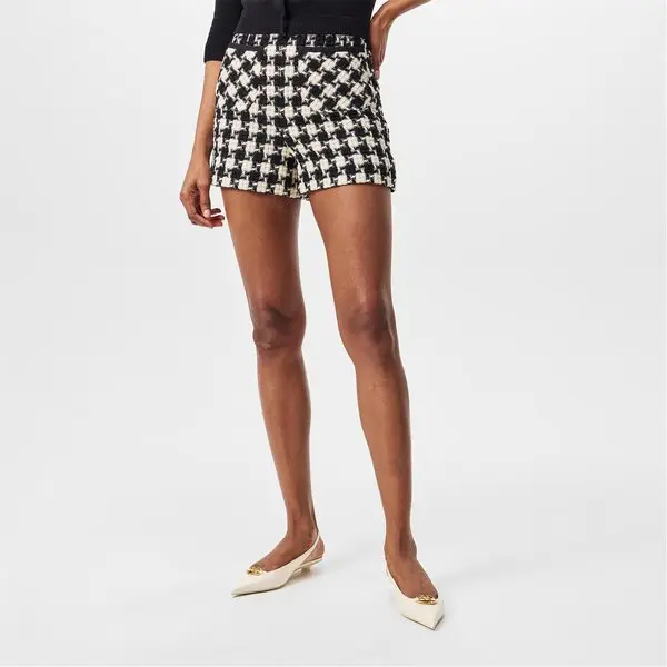 Valentino Garavani Houndstooth Tweed Shorts