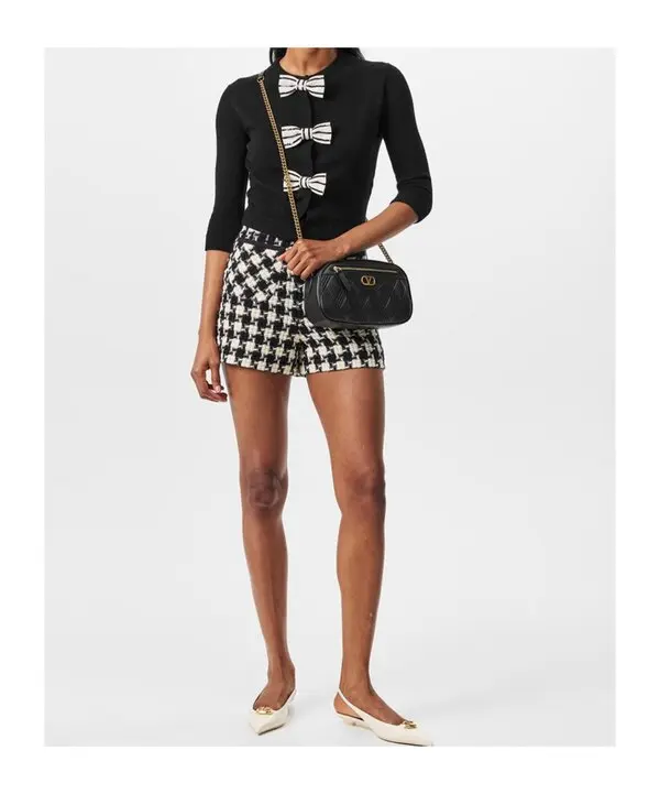 Valentino Garavani Houndstooth Tweed Shorts