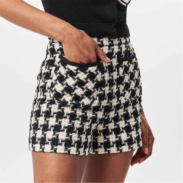 Valentino Garavani Houndstooth Tweed Shorts