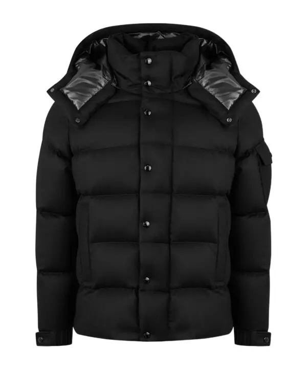 Moncler Vezere Long Sleeve Down Jacket With Hood - Black