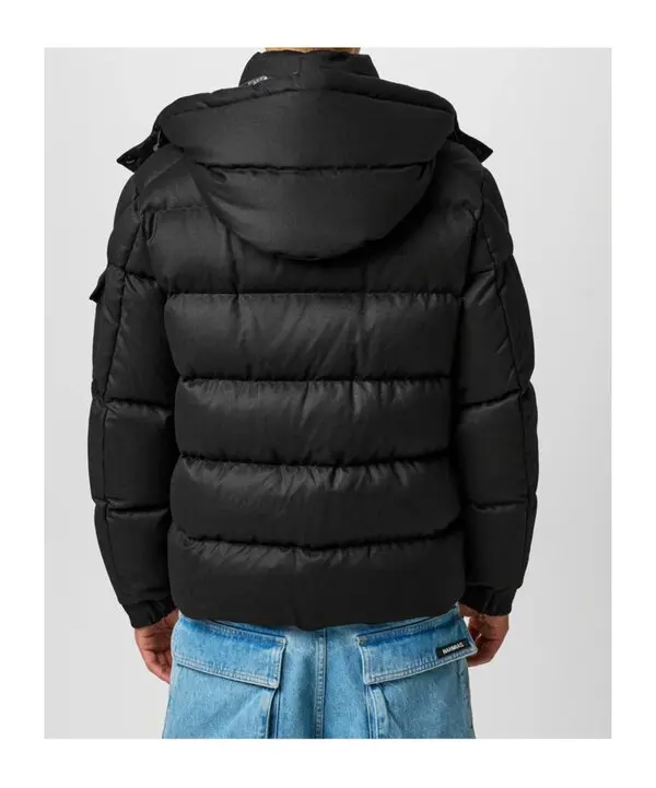 Moncler Vezere Long Sleeve Down Jacket With Hood - Black