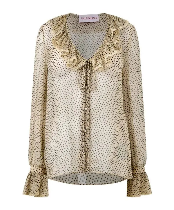 Valentino Garavani Long Sleeve Graphic Print Shirt