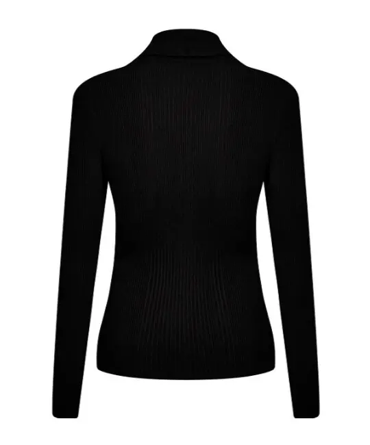 Gucci Fine Rib Long Sleeve Polo Shirt