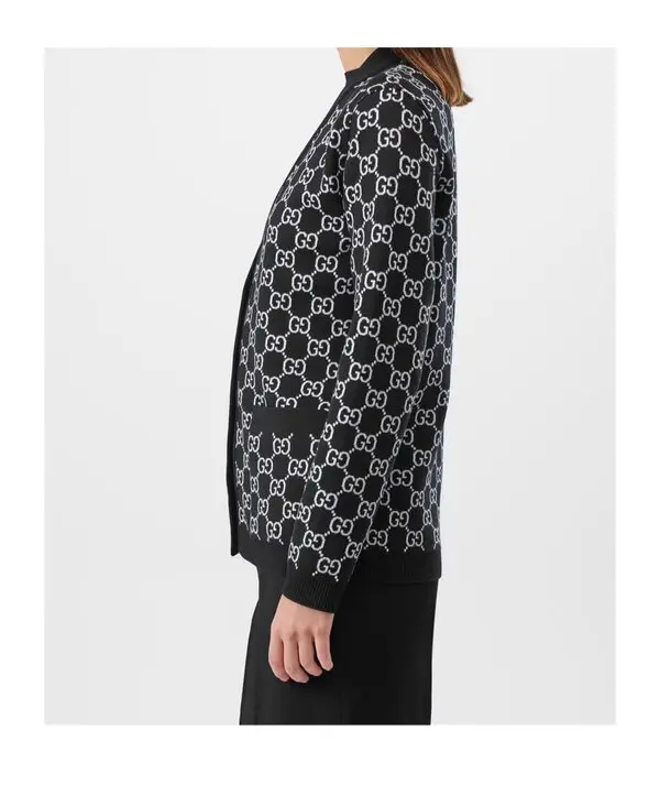Gucci Gg Reversible Jacquard Cardigan