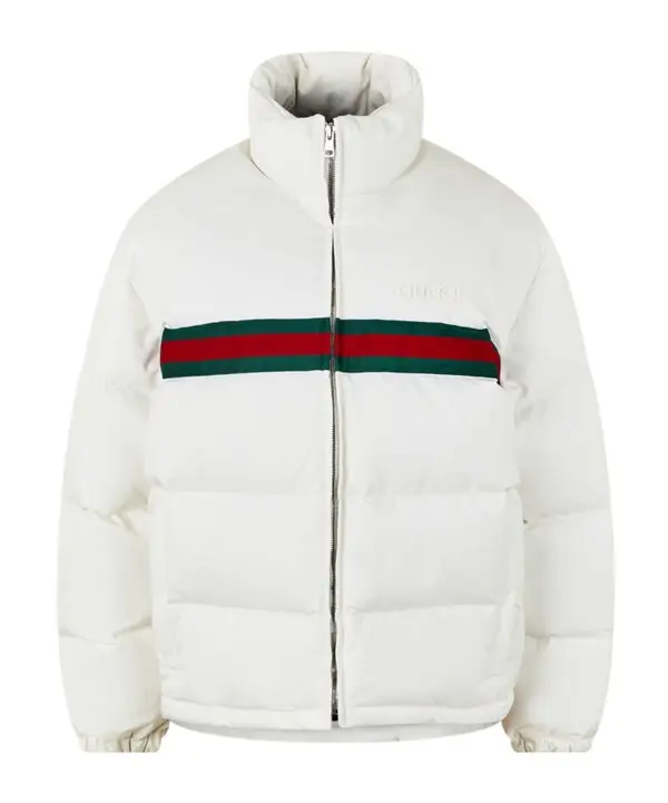 Gucci Twill Bomber Jacket - White