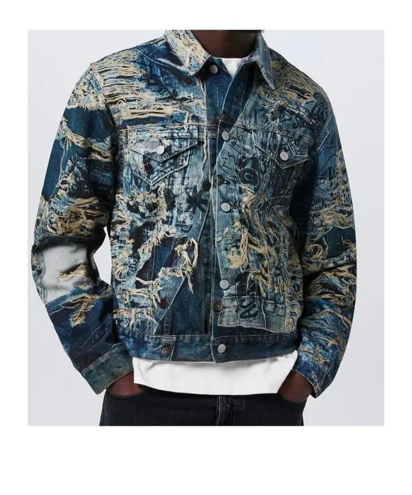 Acne Studios Printed Denim Jacket