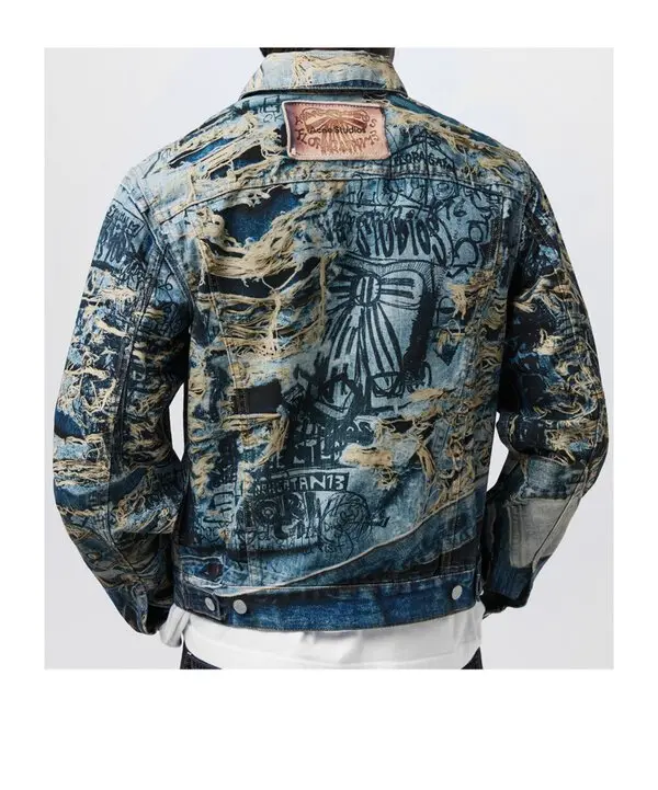 Acne Studios Printed Denim Jacket
