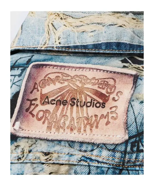 Acne Studios Printed Denim Jacket