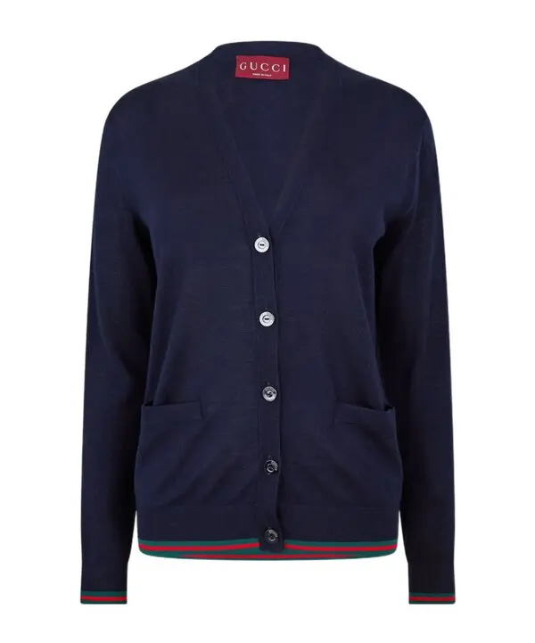 Gucci Cashmere Knit Cardigan - Black