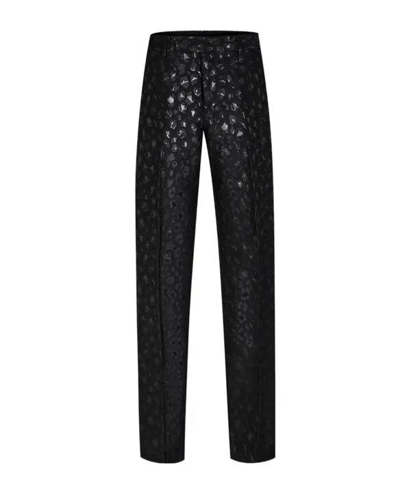 Versace Leopard Print Tailored Trousers