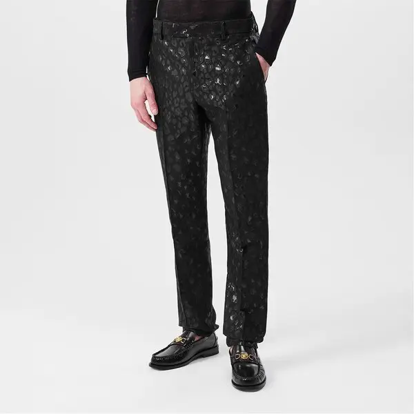Versace Leopard Print Tailored Trousers