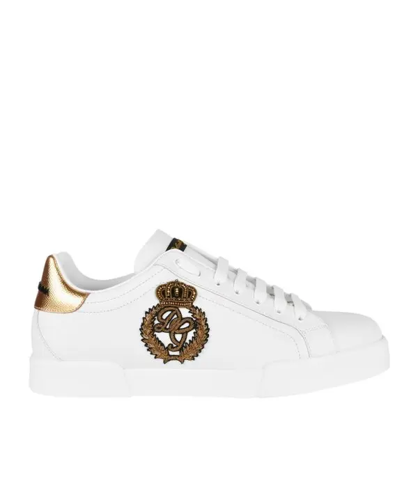 Dolce & Gabbana Crown Leather Portofino Trainers
