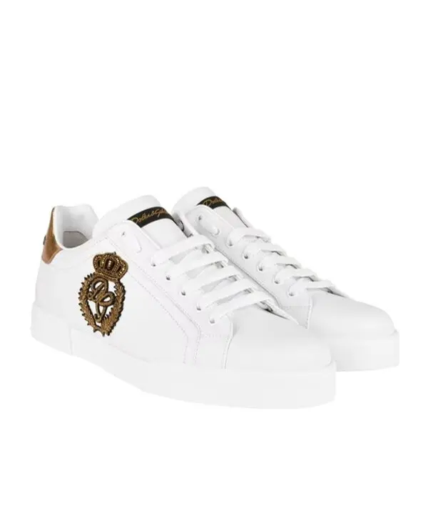 Dolce & Gabbana Crown Leather Portofino Trainers