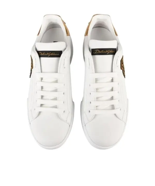 Dolce & Gabbana Crown Leather Portofino Trainers