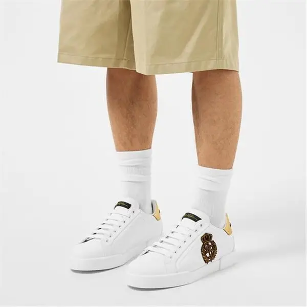Dolce & Gabbana Crown Leather Portofino Trainers