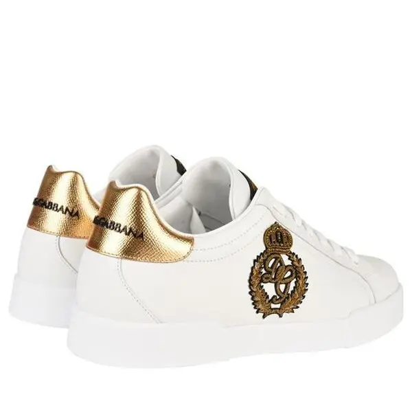 Dolce & Gabbana Crown Leather Portofino Trainers