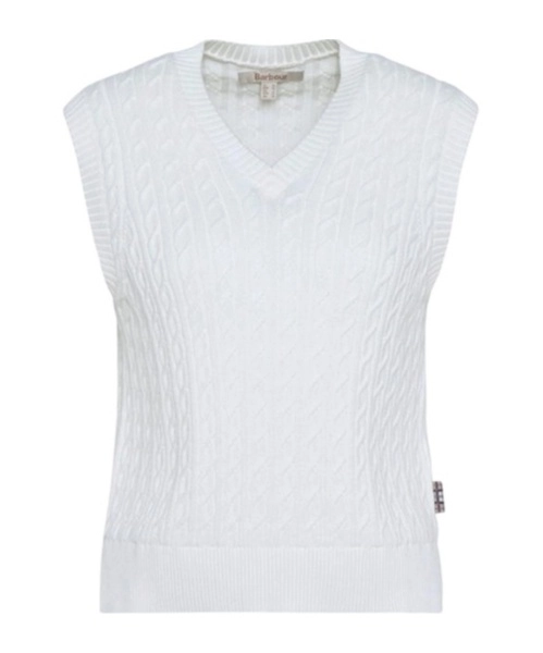 Barbour Hartland Sweater Vest - White