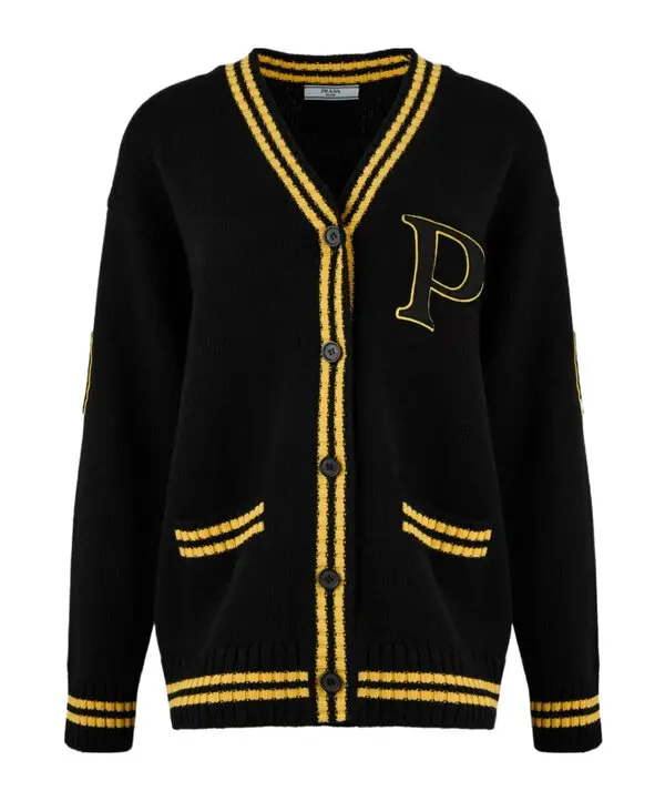 Prada Cashmere Varsity Cardigan