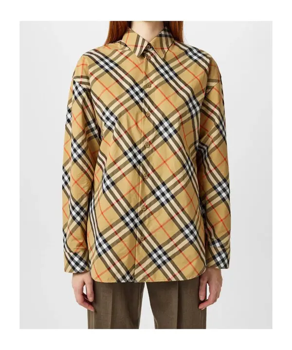Burberry Plaid Long-sleeve Shirt