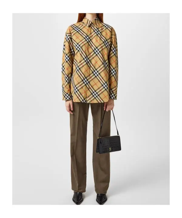 Burberry Plaid Long-sleeve Shirt