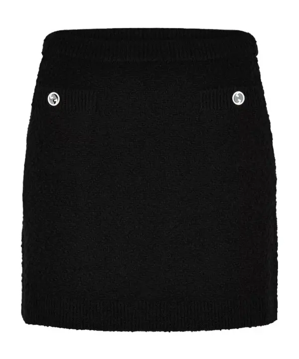 Gucci Wool Knit Mini Skirt - Black