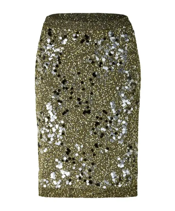 Gucci Sequin Knit Skirt - Green