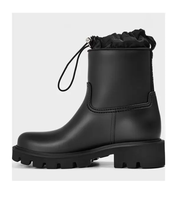 Moncler Kickstream Logo Ankle Boots - Black