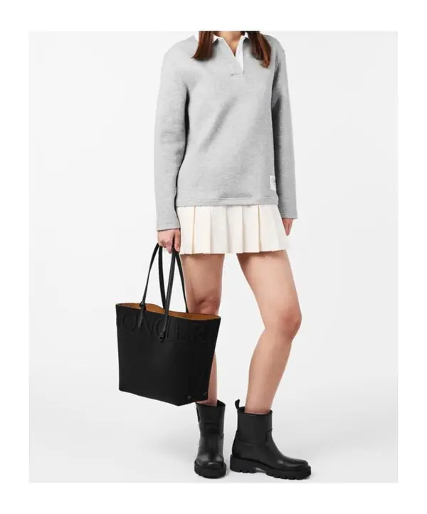 Moncler Kickstream Logo Ankle Boots - Black