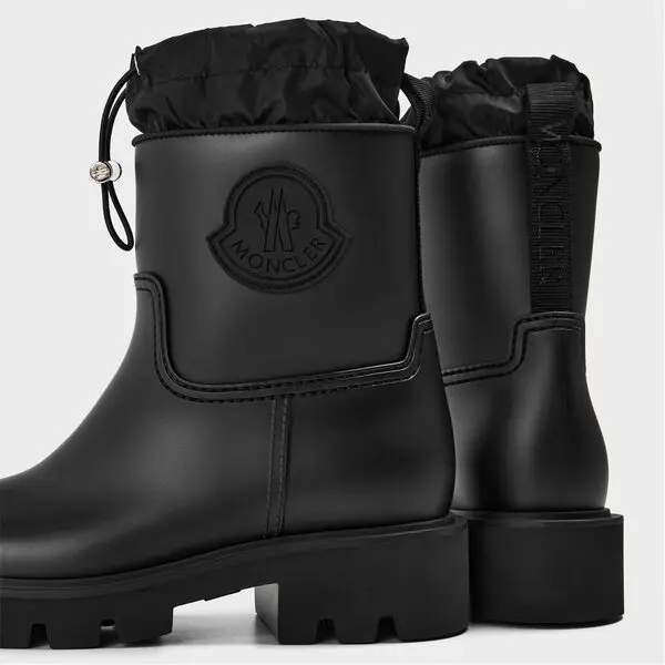 Moncler Kickstream Logo Ankle Boots - Black