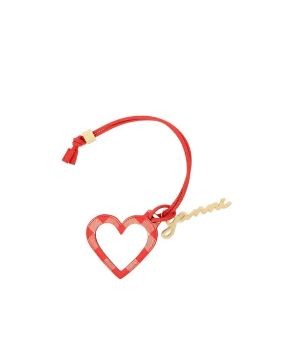 GANNI Heart Shaped Pendant Keychain