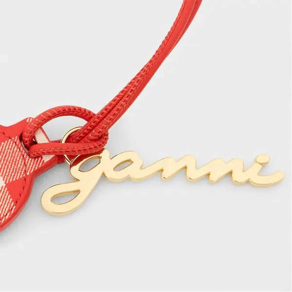 GANNI Heart Shaped Pendant Keychain